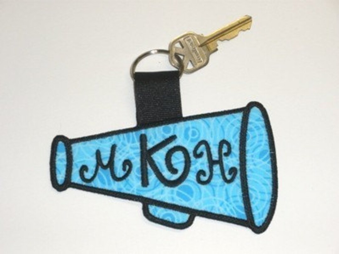 Cheerleader Megaphone Bag Tag/key Chain in the Hoop - Etsy
