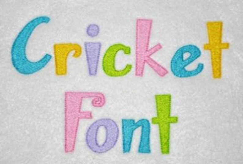 Cricket Embroidery Font 5 Sizes - Etsy