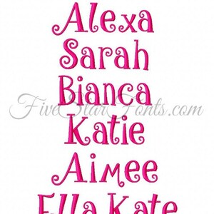 Tickled Pink Embroidery Font - Etsy