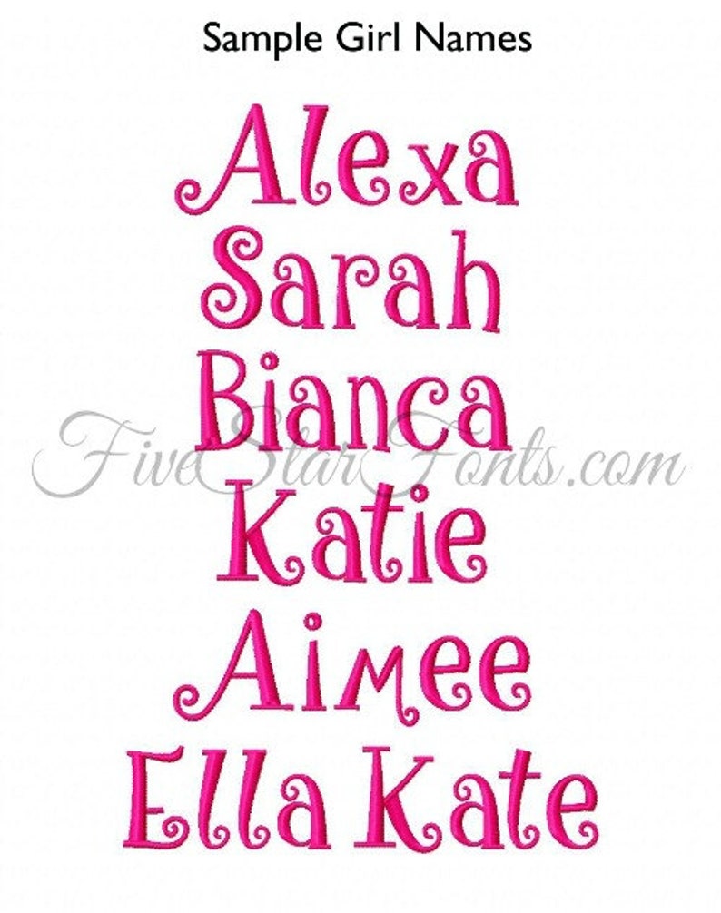 Tickled Pink Embroidery Font - Etsy