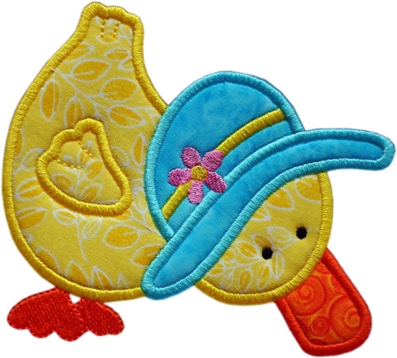 Spring is in the Air Duck Applique - Etsy