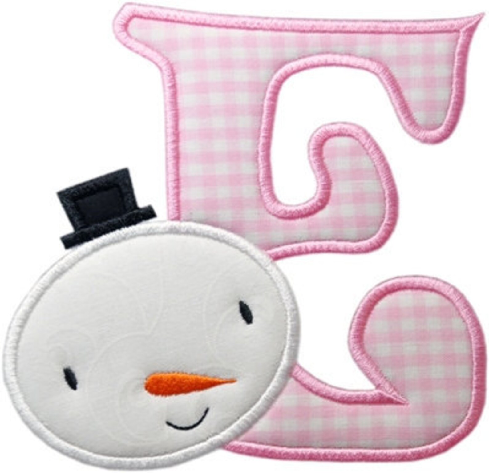 Snowman Applique Font 4 Sizes - Etsy