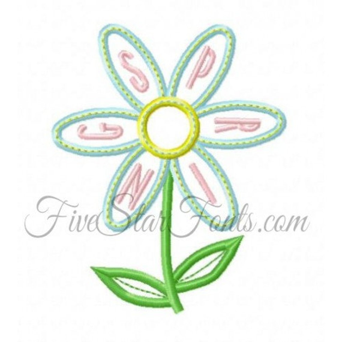 Spring Flower Petals Applique - Etsy