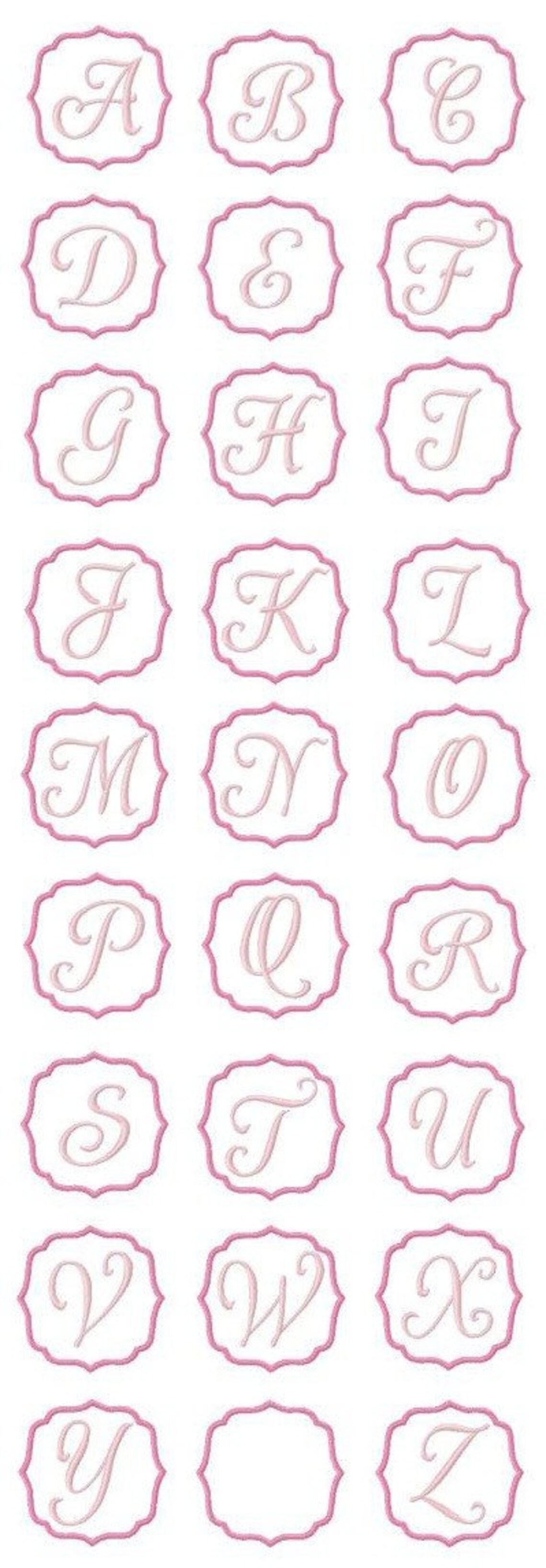 Divine Elegant Monogram Machine Embroidery Font Alphabet - Etsy