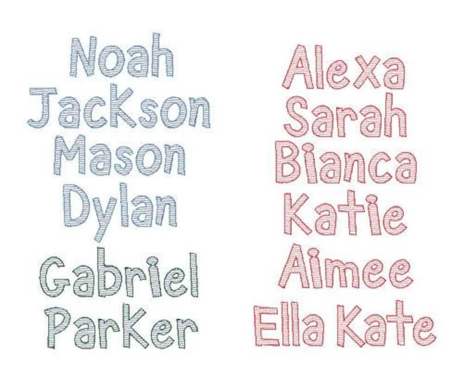 Sketch Embroidery Font Quick Stitch Vintage Look - Etsy