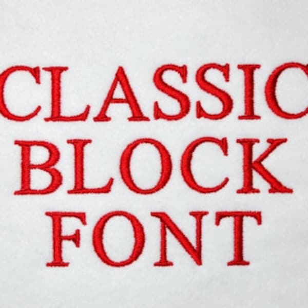 Block Embroidery Font - Etsy