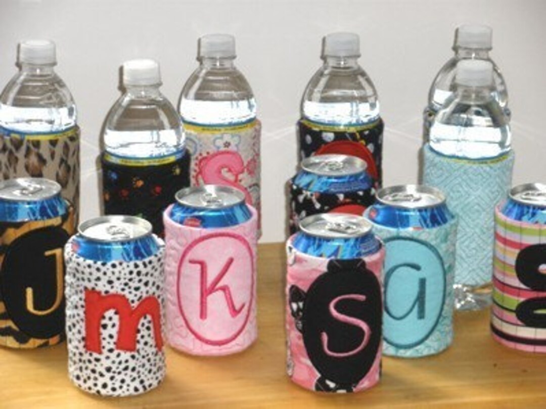 ITH Bottle-can Wrap Easy Quilted Monogram 6x10 Hoop - Machine ...