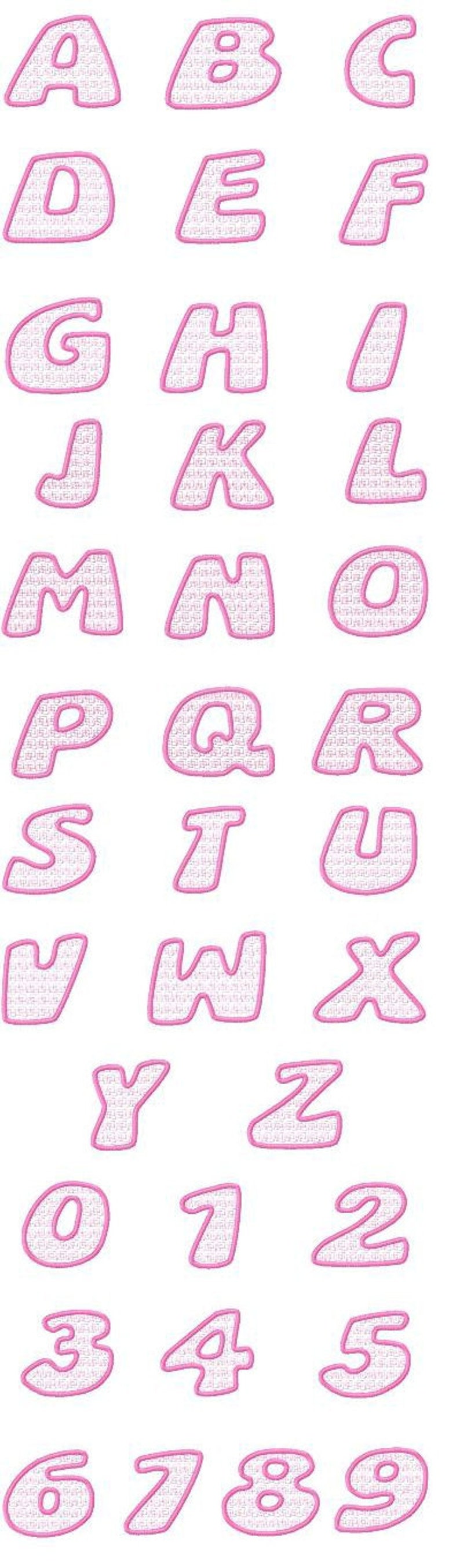 Zoom Zoom Light Deco Fill Stitch Font | Etsy