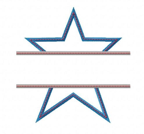 Split Star Applique - Etsy