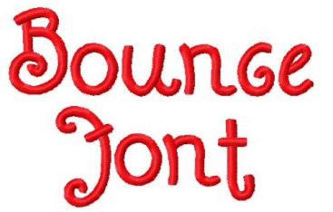 Bounce Font 4 Sizes - Etsy