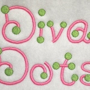 Diva Dots Font 5 Sizes - Etsy