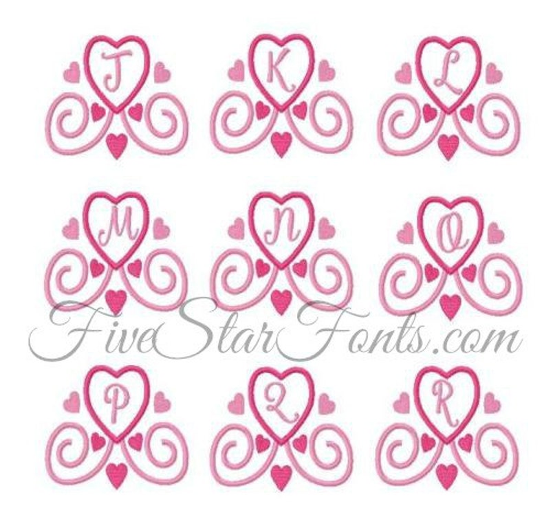Heart Swirl Monogram - Etsy