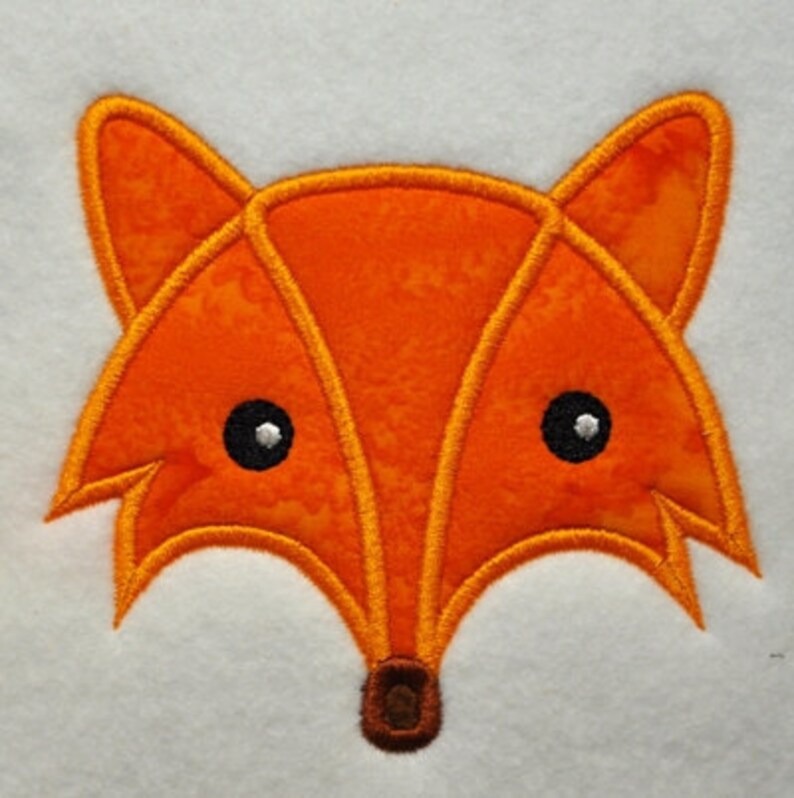 Sweet Fox Applique 4 Sizes Machine Embroidery Applique - Etsy