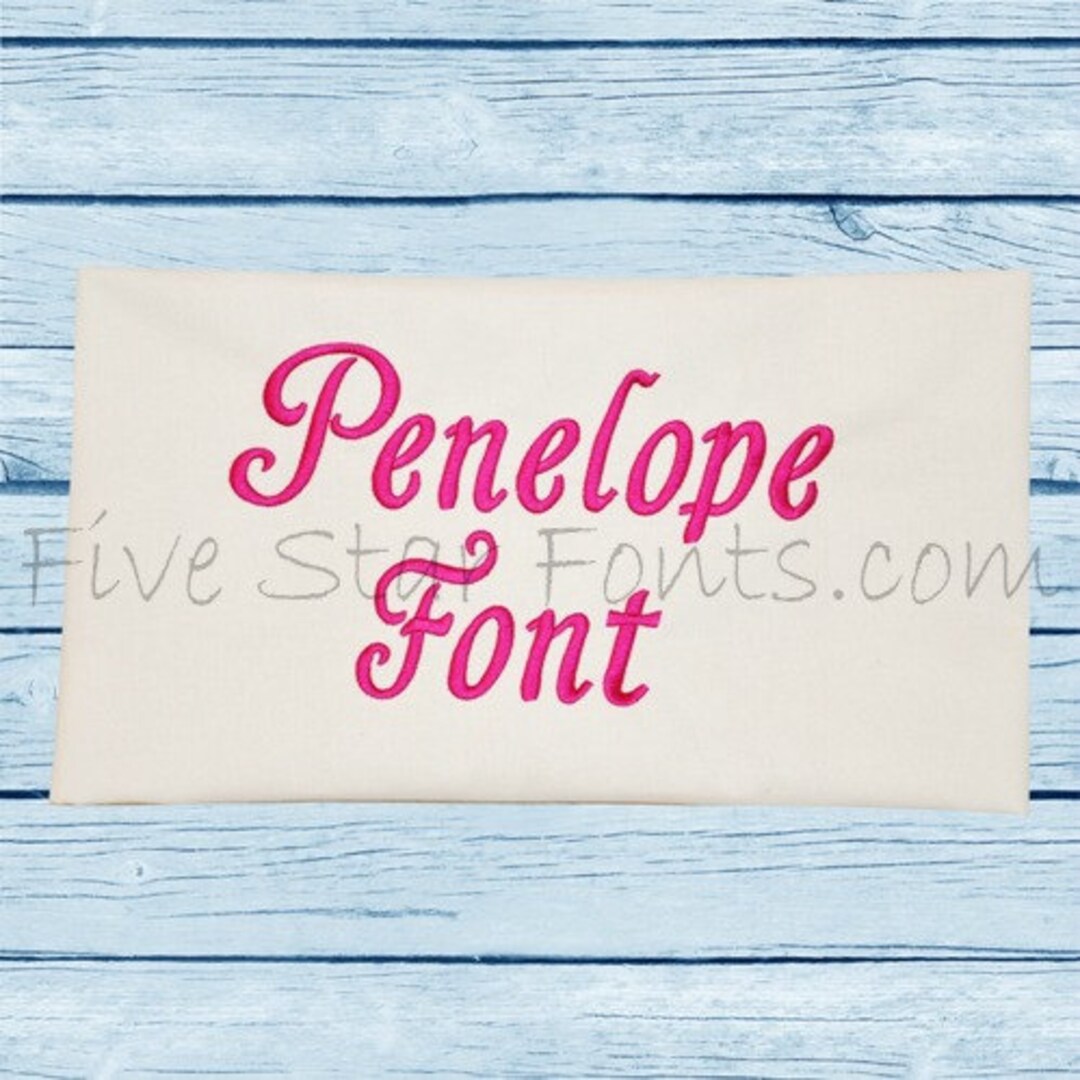 Penelope Embroidery Font - Etsy