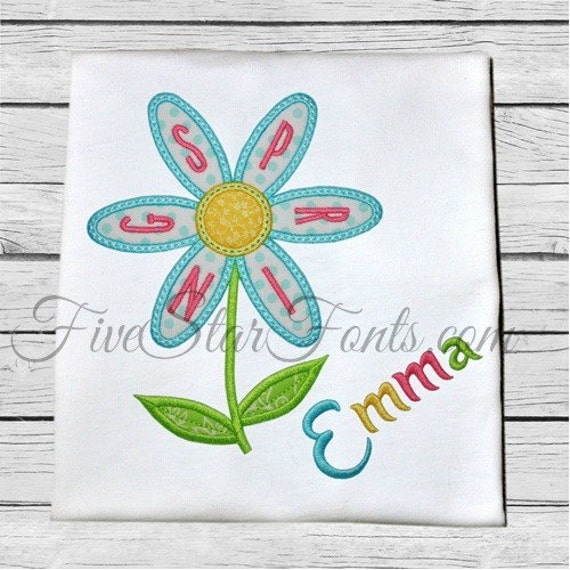 Spring Flower Petals Applique | Etsy