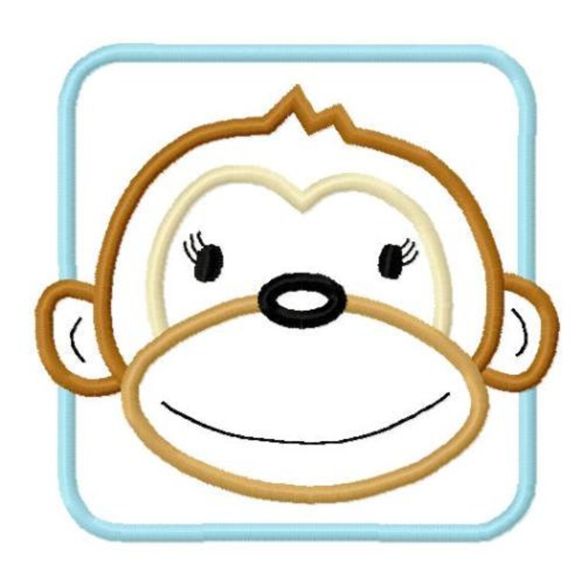 Monkey Block Applique | Etsy