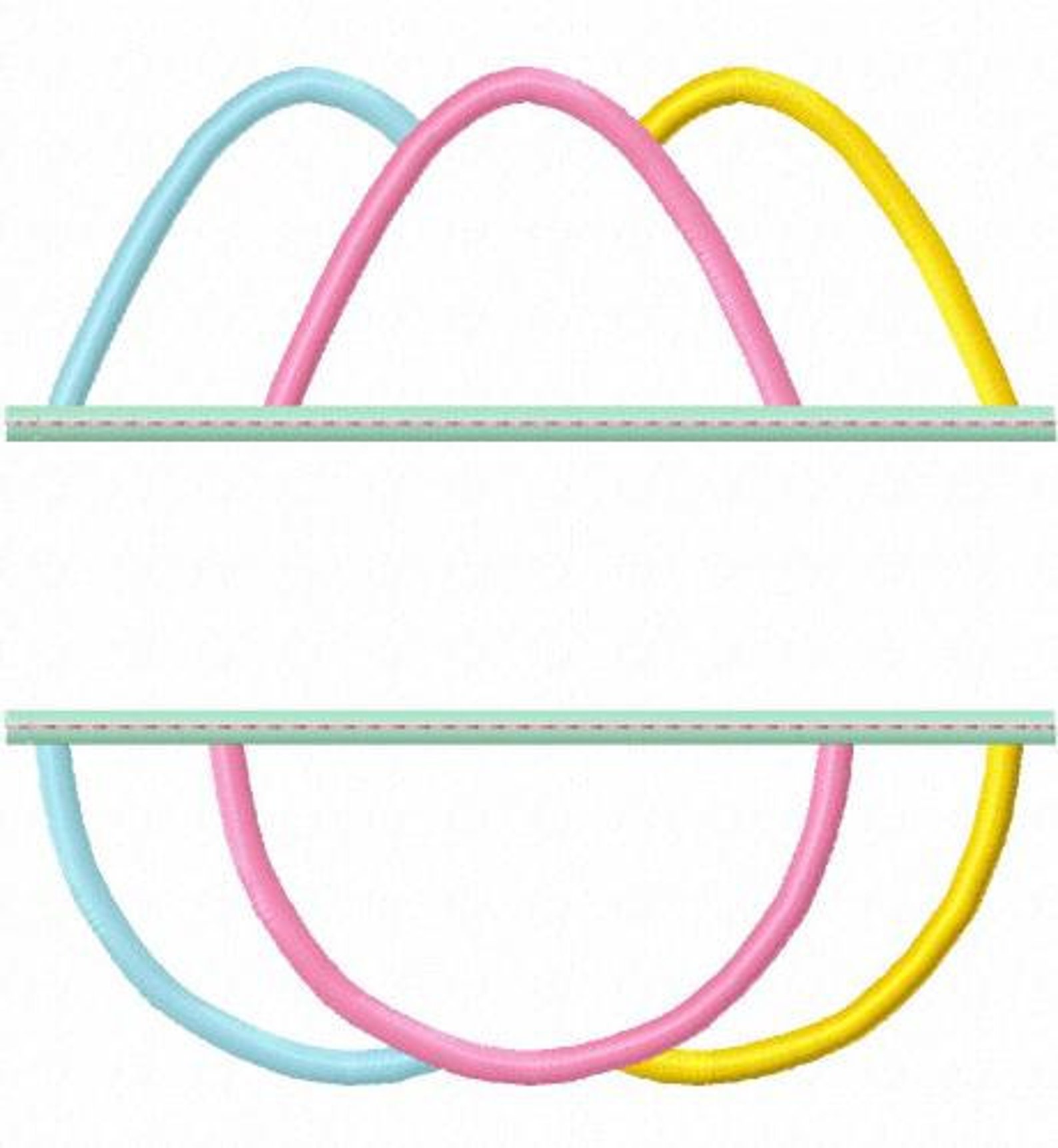 Split Easter Eggs Applique - Etsy