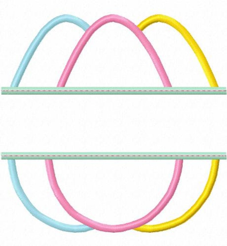 Split Easter Eggs Applique - Etsy