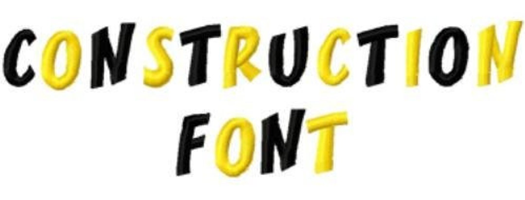 Construction Font - 4 Sizes - Etsy