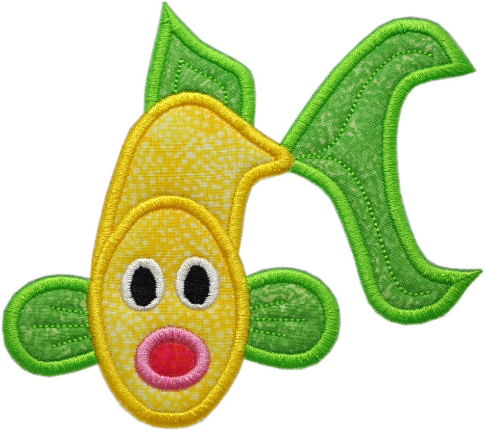 Fish 3 Machine Embroidery Applique Design - 4 Sizes - Etsy