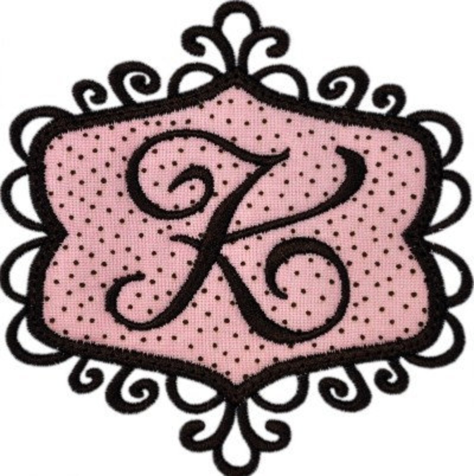 Posh Swirls Monogram 2 Sizes Machine Embroidery Elegant - Etsy