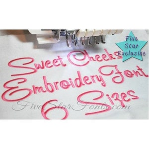 Sweet Cheeks Embroidery Font - 6 Sizes - Etsy