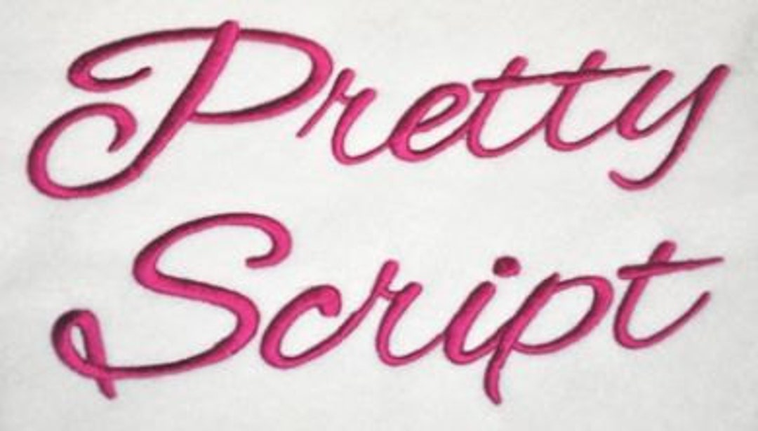 Pretty Script Font - 8 Sizes - Etsy