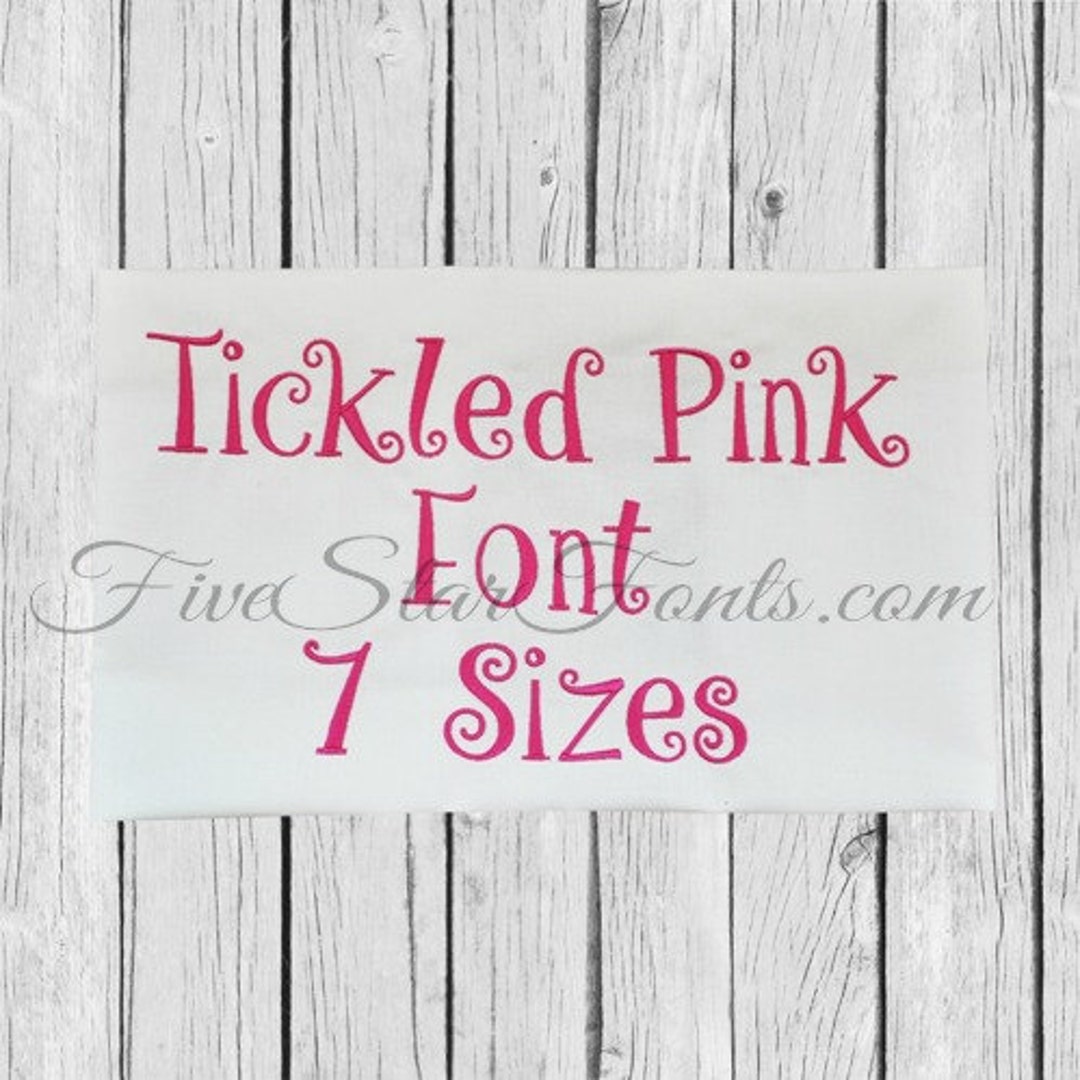 Tickled Pink Embroidery Font - Etsy