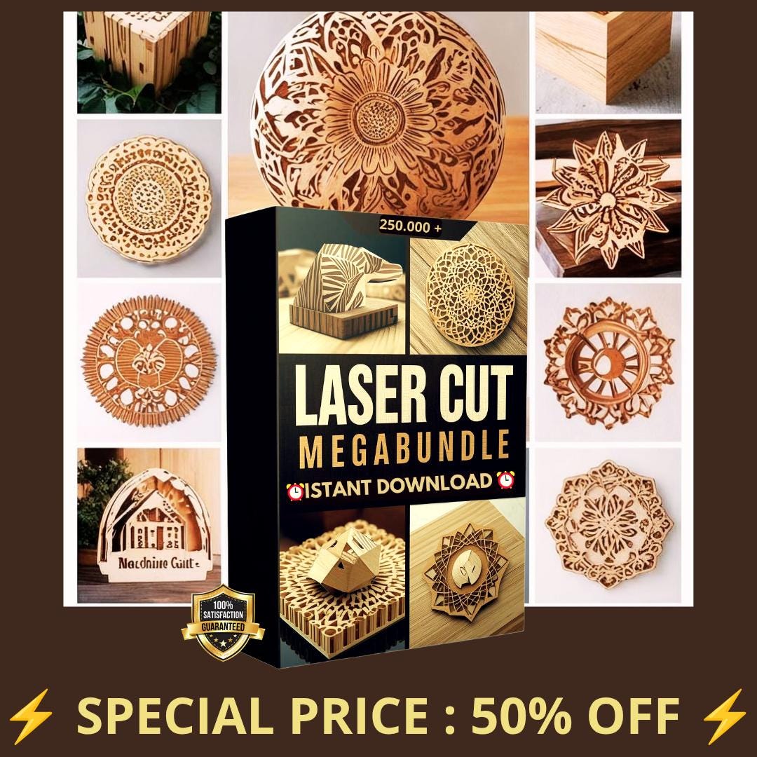 250,000 Laser Cut Files Bundle | Svg Dxf PDF Ai Eps Png | Cutting Files ...