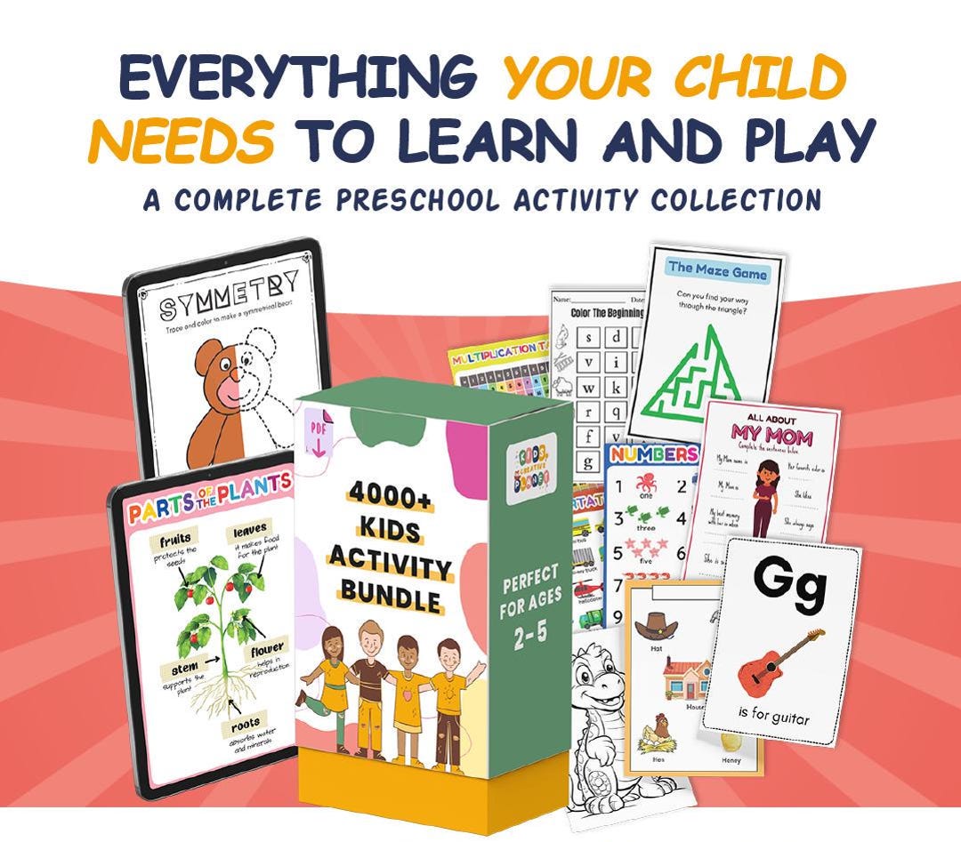 Ultimate Preschool Activity Bundle 10000 Printable Activities for Kids ...