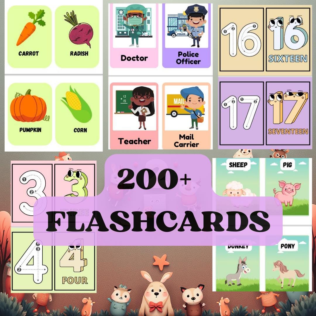 200+ Flashcards Preschool Bundle | Flashcards Learning | Preschool ...