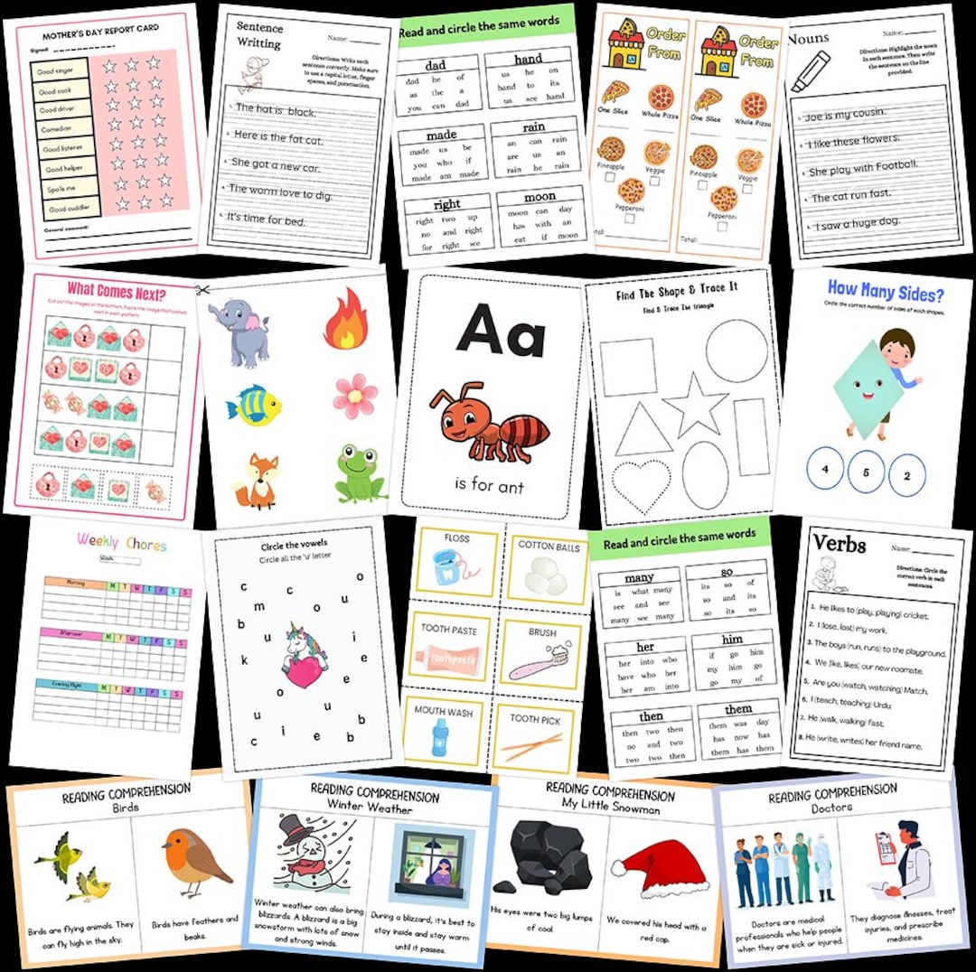 Preschool Printable Bundle – BONUS Pack 100+ Pages - Special Price ...