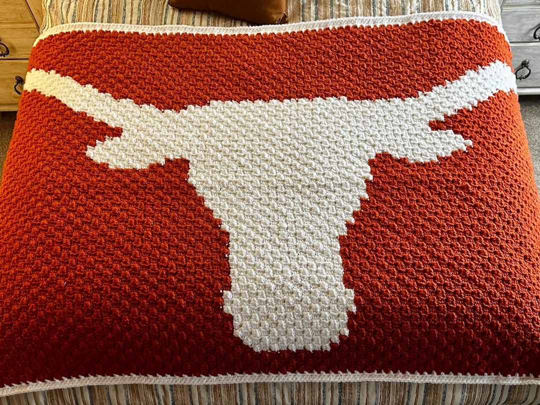 University of Texas - Longhorn C2C Crochet Blanket PATTERN - Etsy