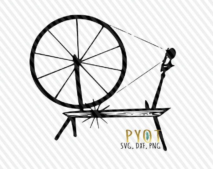 Spinning Wheel SVG, DXF, PNG - Etsy