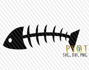 Fish Bone Cuttable Design SVG PNG DXF & Eps Designs Cameo File ...