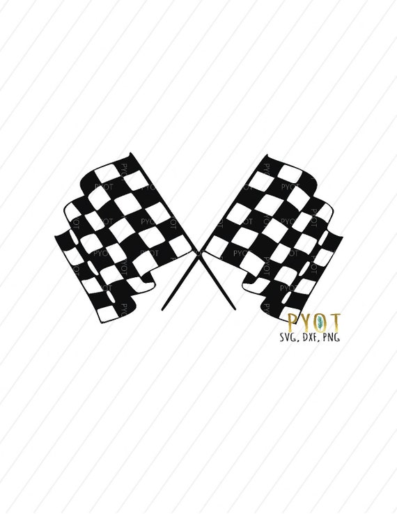Checkered Flags SVG DXF PNG | Etsy