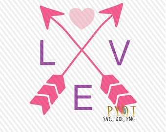 Heart Arrows Svg, Love Svg, Valentine Svg, Cut Files, Printable Jpeg ...