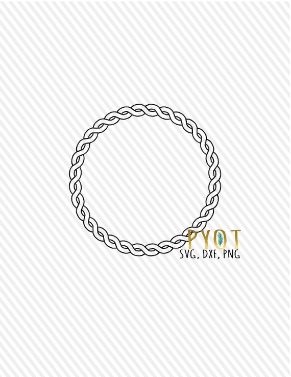 Rope Twisted Border SVG DXF PNG - Etsy