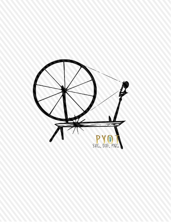 Spinning Wheel SVG DXF PNG - Etsy