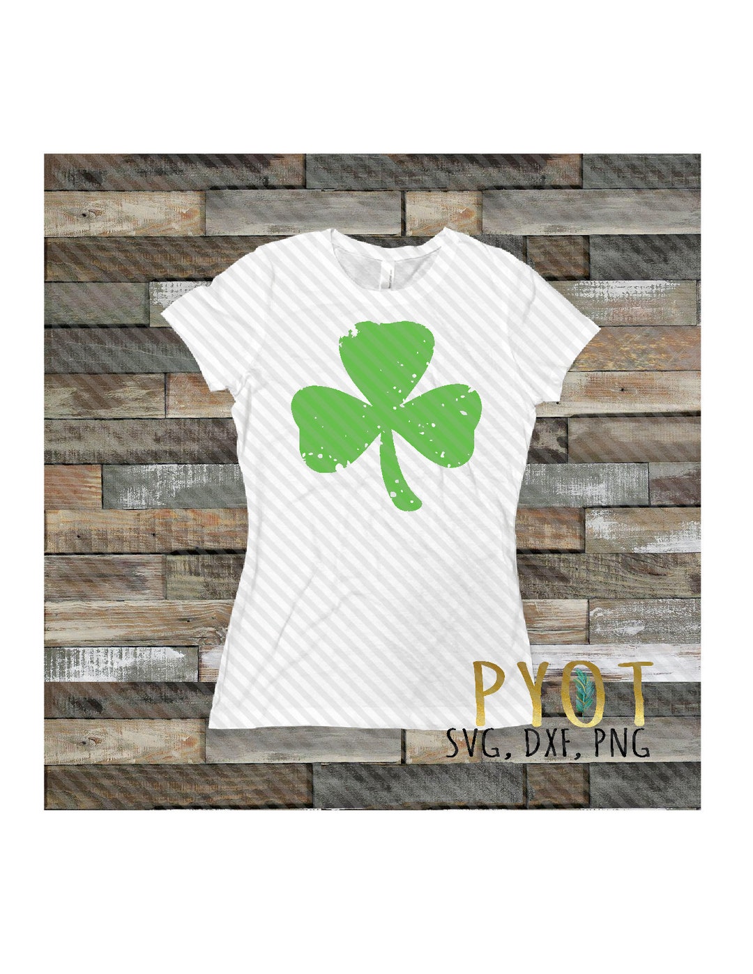 Shamrock Distressed SVG, DXF, PNG - Etsy