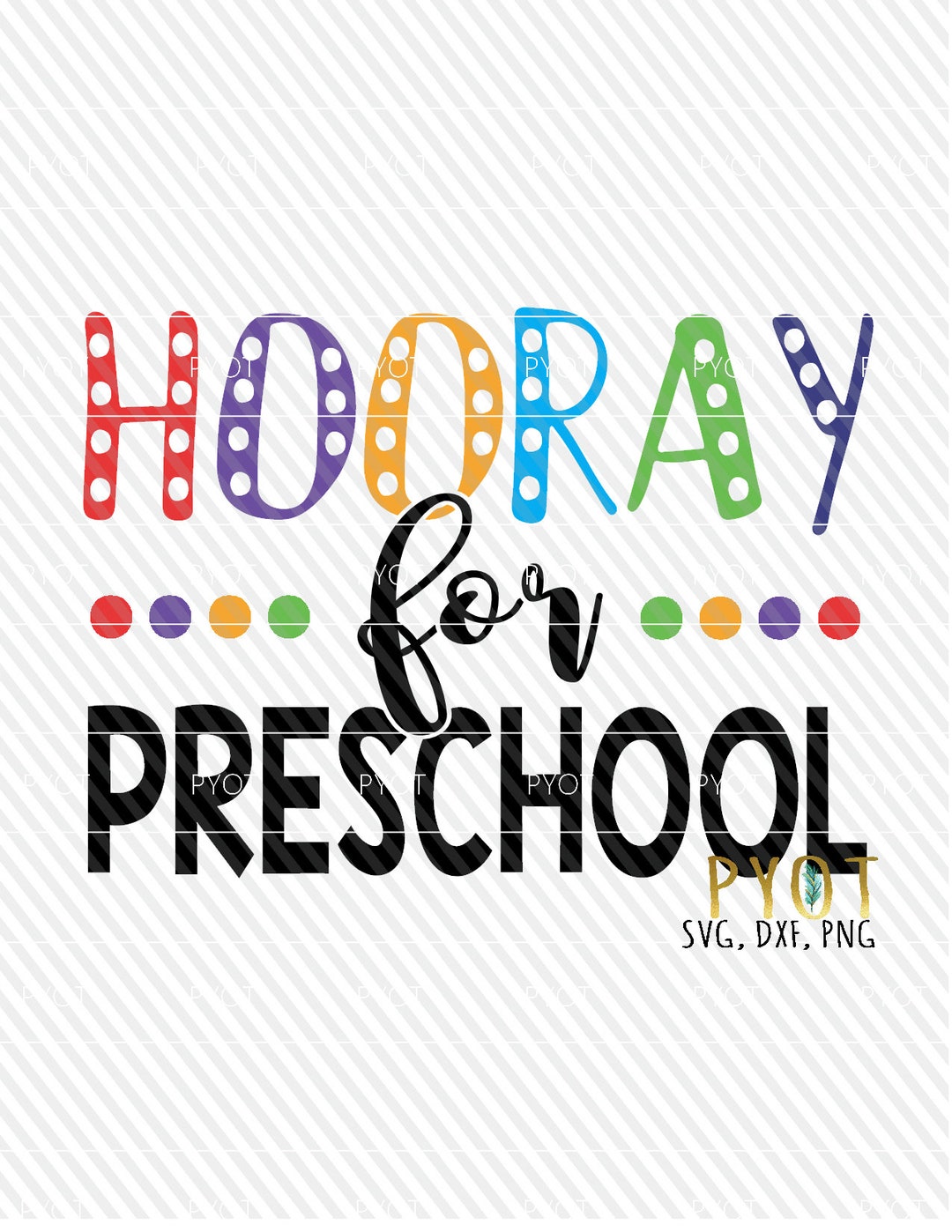 Hooray Preschool SVG, DXF, PNG - Etsy