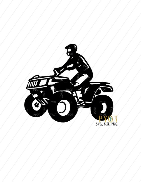 4 Wheeler All Terrain Vehicle SVG DXF PNG - Etsy