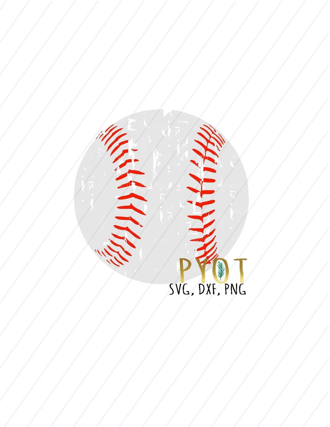 Baseball Distressed SVG, DXF, PNG - Etsy