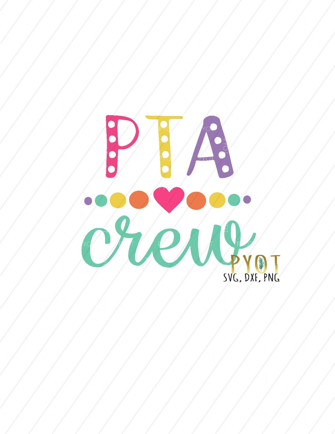 P T A Crew SVG, DXF, PNG - Etsy