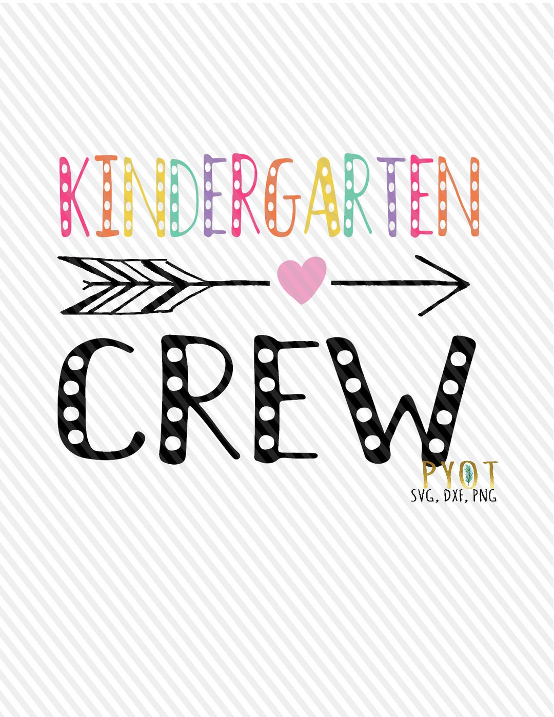 Kindergarten Crew SVG, DXF, PNG - Etsy