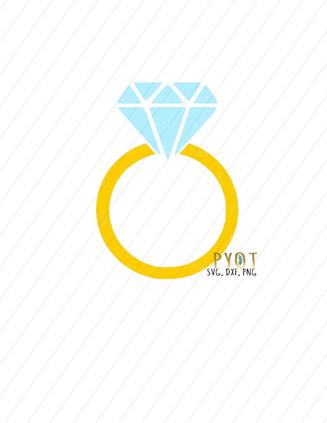 Diamond Ring SVG, DXF, PNG - Etsy