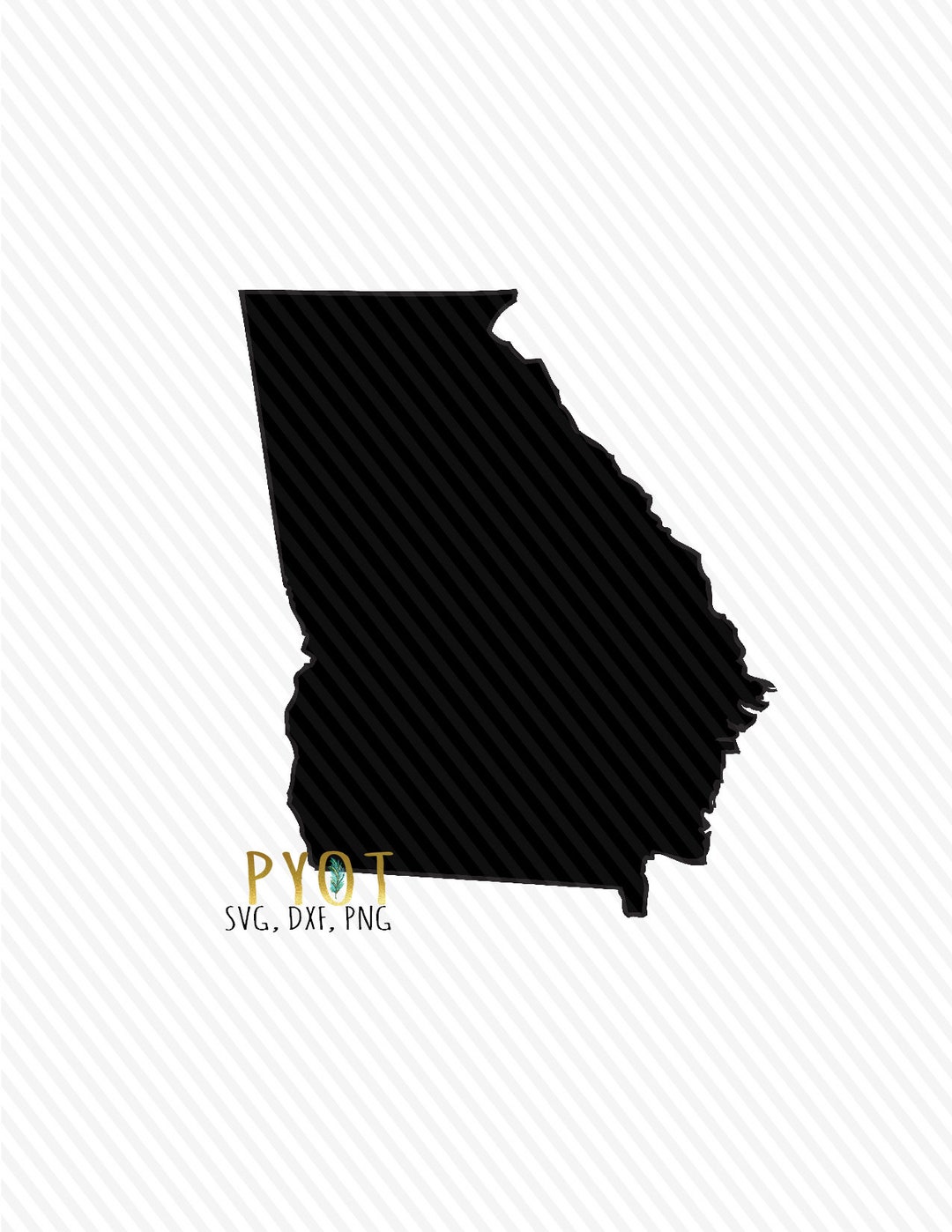 Georgia State SVG DXF PNG - Etsy