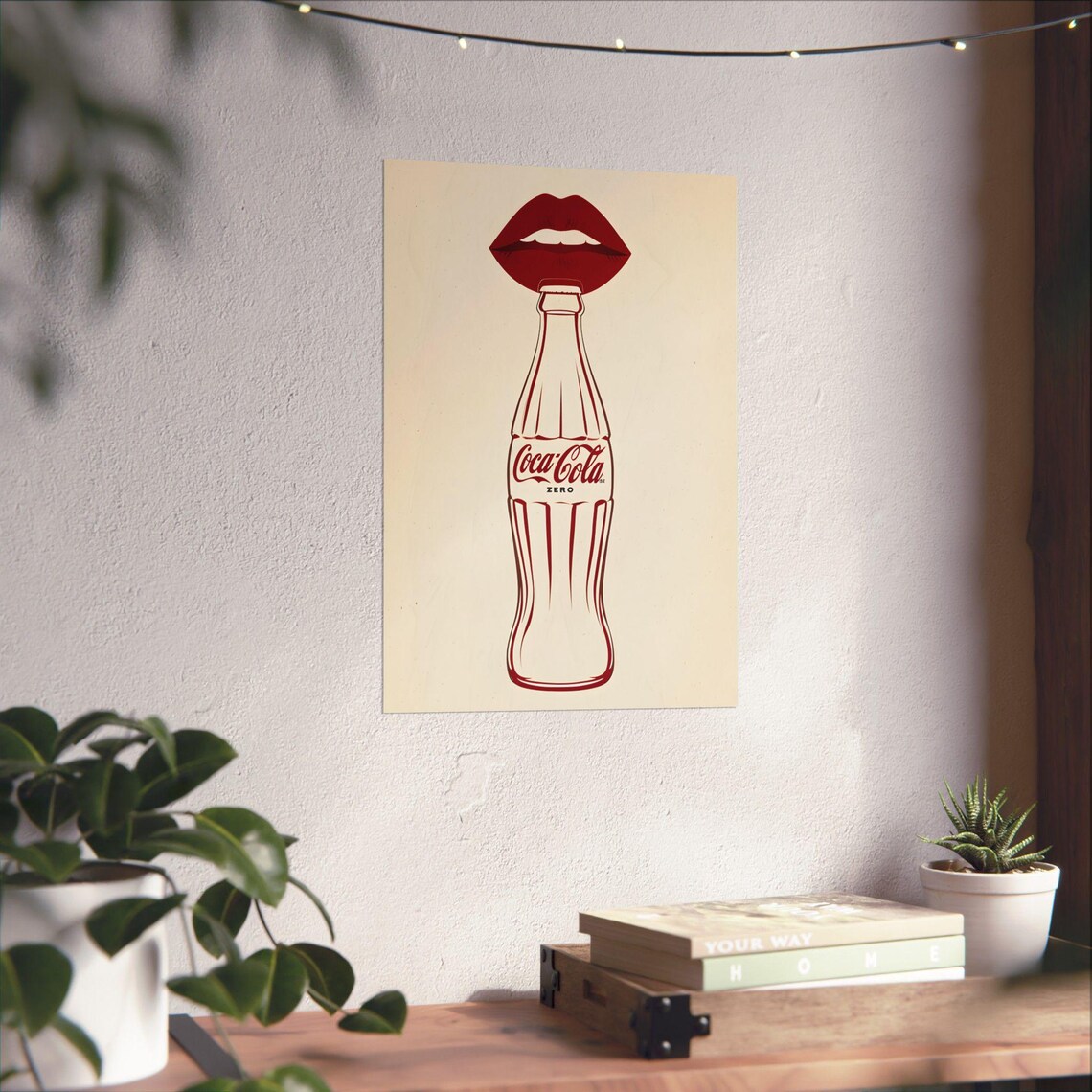 Coca Cola Zero Vertical Poster, Wall Art Decor, Classic Soda Beverage ...