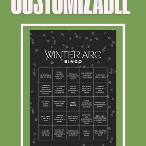 Winter Arc Bingo Goal Tracker by Startemplatesinc - Etsy