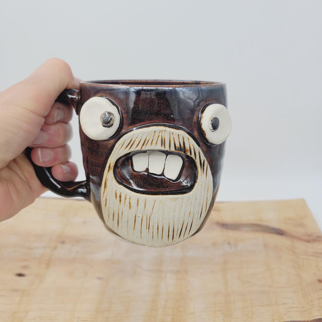 NEW. Paul the RUGGED Man Huge Beard Face Mug. Sensitive Fellow Coffee ...